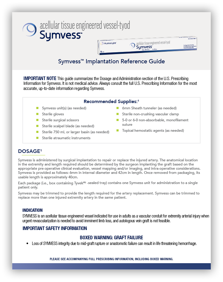 resources - Symvess™ acellular tissue engineered vessel-tyod